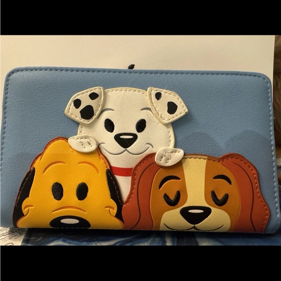 Disney | Bags | New Loungefly Disney Blue And White Dog Clutch | Poshmark